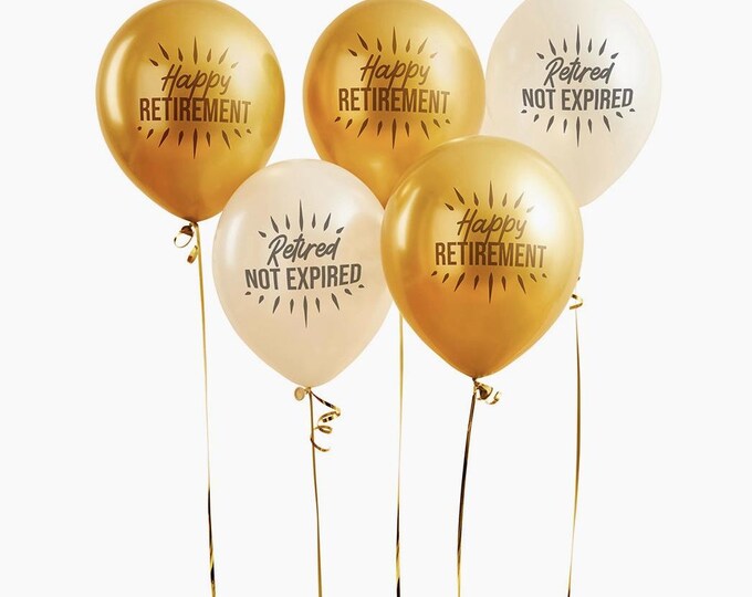Happy Retirement Balloons 12in - Etsy