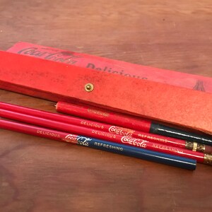 Vintage 1930's Advertising Coke Coca Cola Pencil Box Complete Set - Etsy