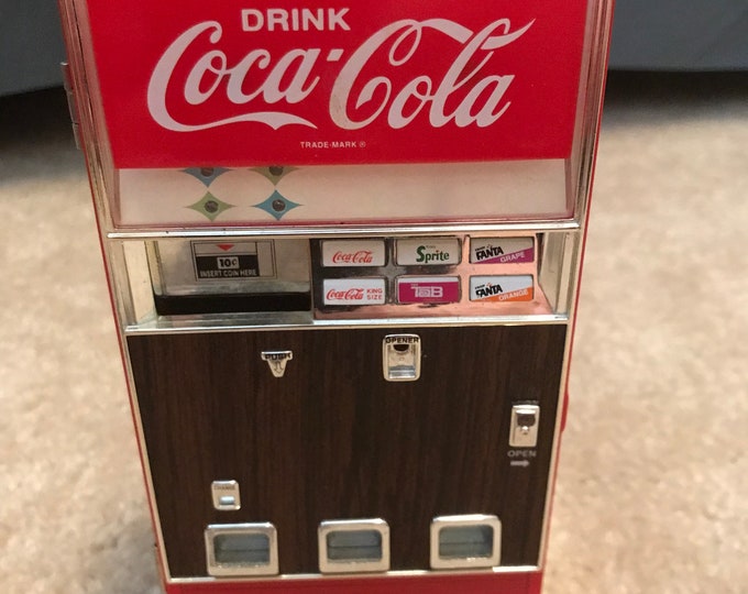 Coca Cola Vending Machine Money/coin Bank Piggy Bank Plays Music - Etsy
