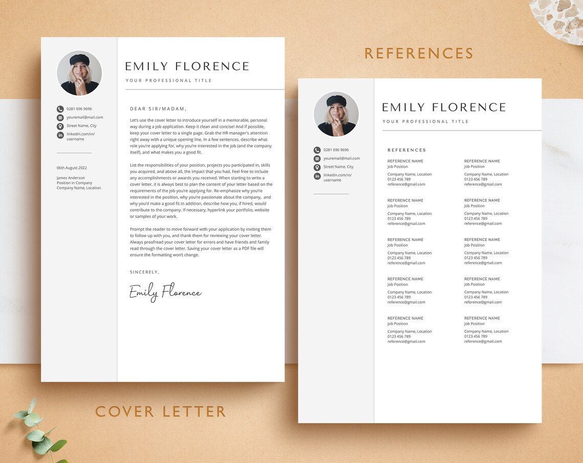 Resume Template, CV Template | Modern Resume Template for Microsoft ...