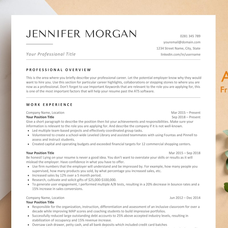 Ats Resume Optimized - Etsy UK