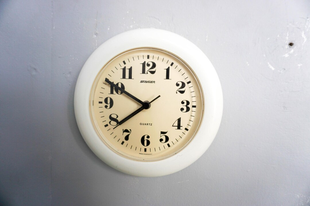 1980s Staiger, Vintage German Clock With a Timer by Quartz in Plastic ...