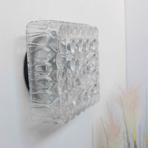 Vintage Mid Century Clear Glass Ceiling Lamp, Glass Globe Wall Lamp ...