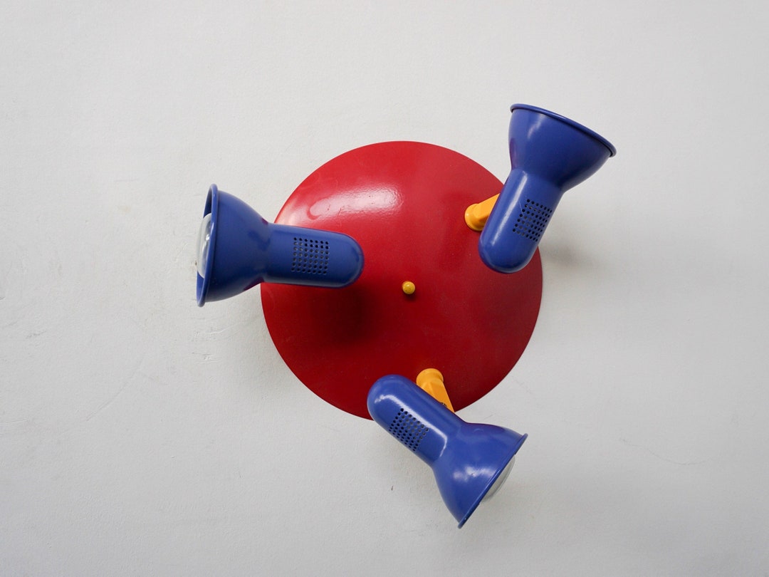 1980s Memphis Style, Vintage Modernist Spot Ceiling Lamps, Brilliant ...