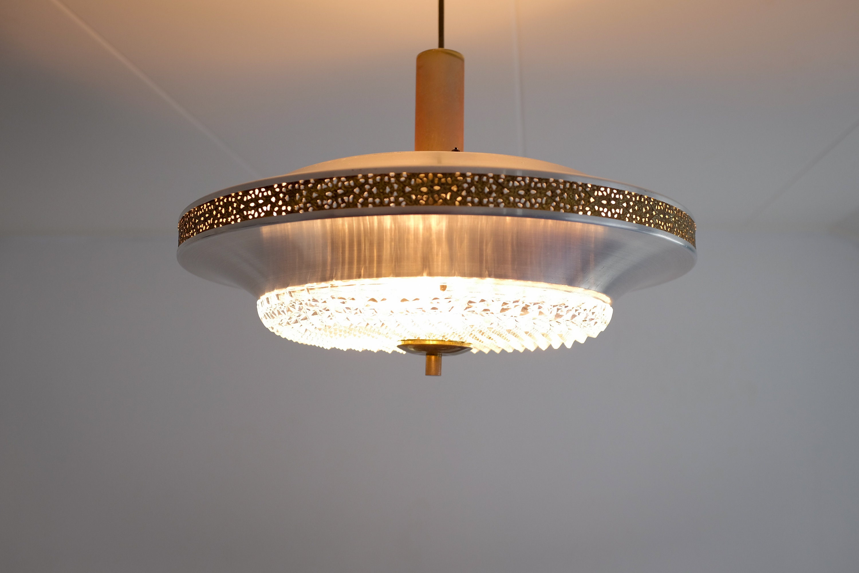 1960s Industrial Design Vintage Pendant Lamp, Space Age ,shape of an U ...