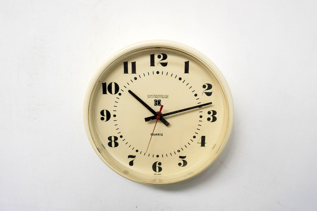 1980s Intertime, Vintage Clock With a Timer by Quartz in Plastic, Made ...