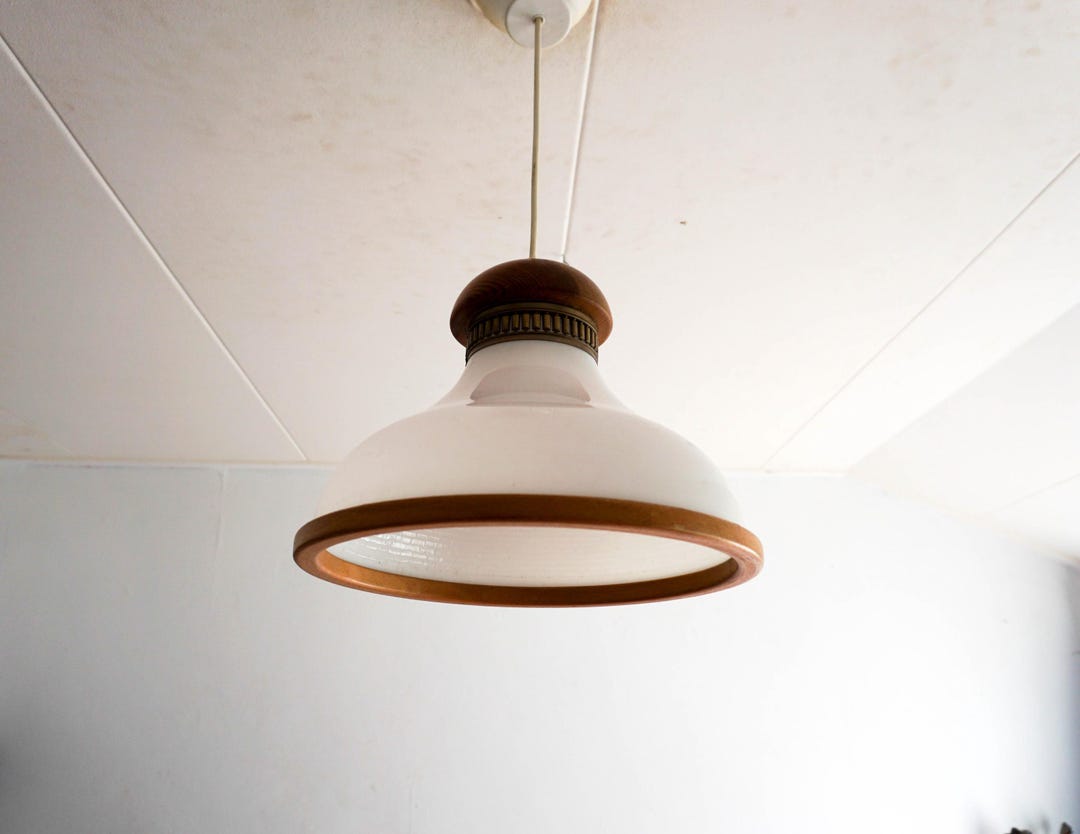 1980s Vintage Dutch Design, Pendant Lamp, Steinhauer, Mushroom Shade ...