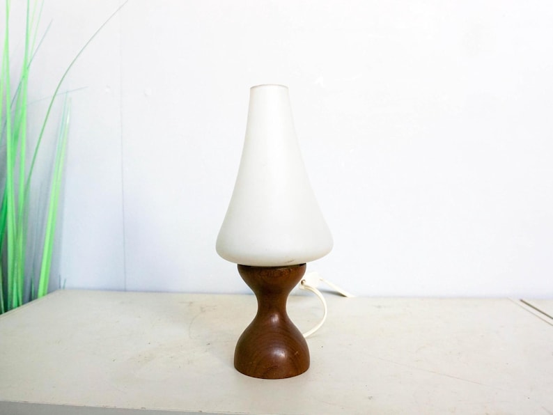 Teak Wooden Table Lamp, Very Rare Vintage Table Lamp 60s, Table Lamp ...