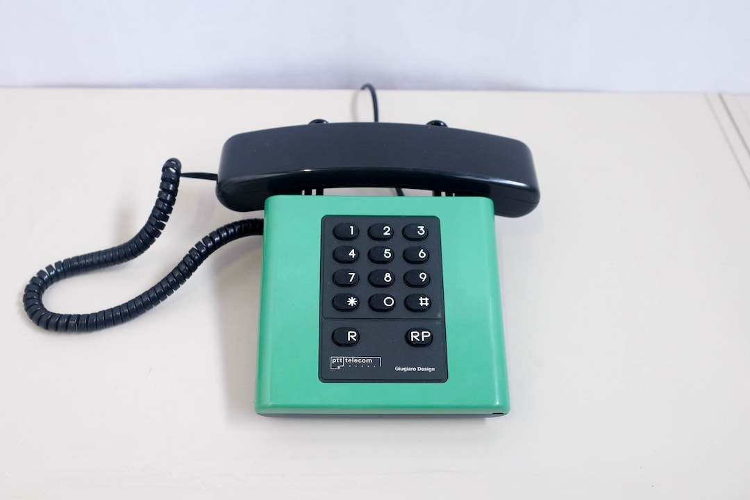 1990s Ptt Telecom, Green and Black, Italian Design, Phone, Giugiaro ...