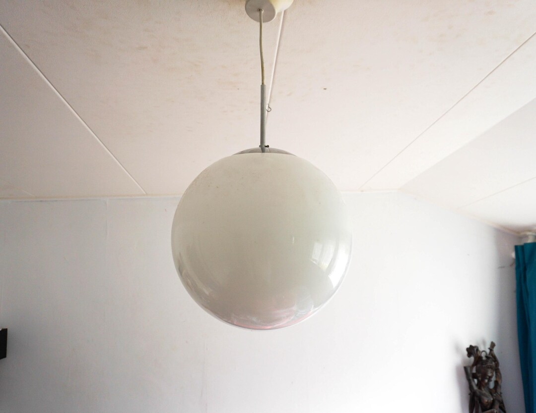 Large Iconic Mid Century Modern Ceiling Lamp, 90s, School Pendant ...