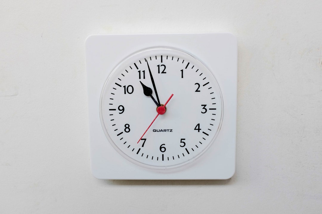 1980s, Vintage German Clock With a Timer by Quartz in Plastic, Made in ...