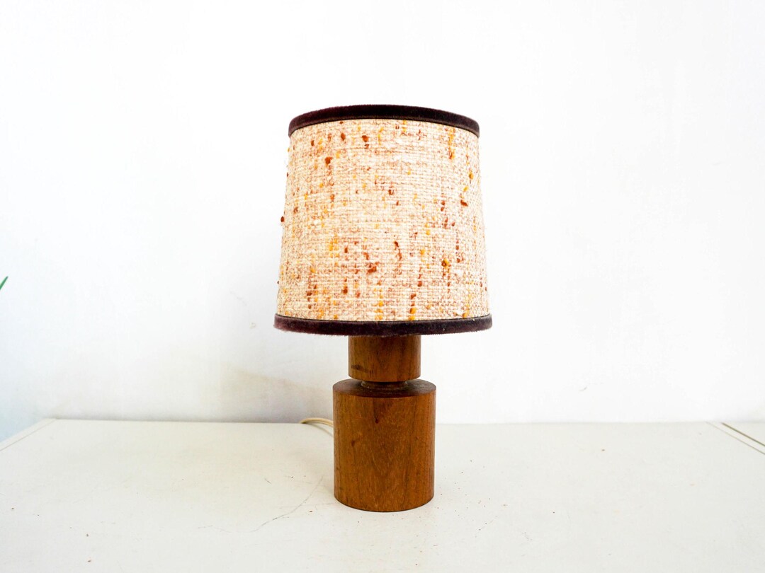 1960s Denmark,teak Small Wood Table Lamp, Very Rare Vintage Table Lamp ...