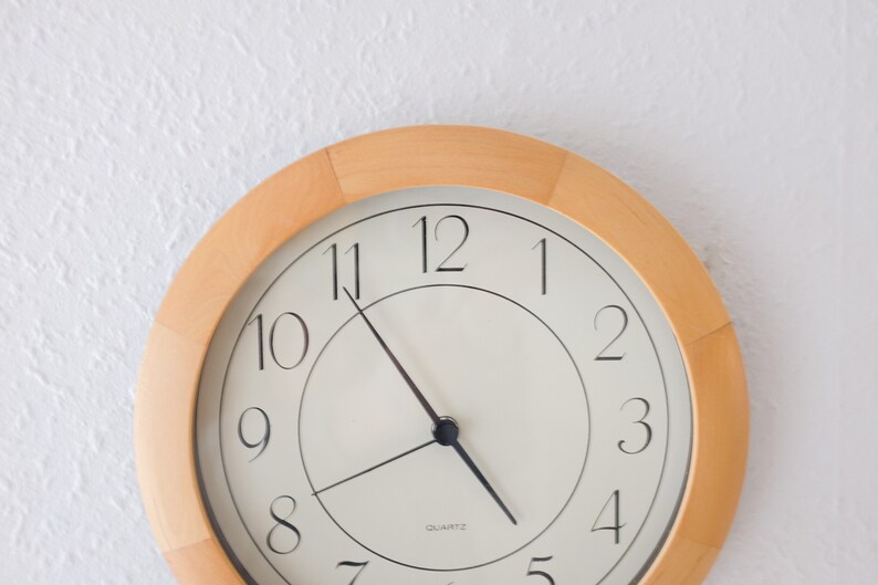 1980s Vintage German Clock With a Timer by Quartz in Wood and - Etsy