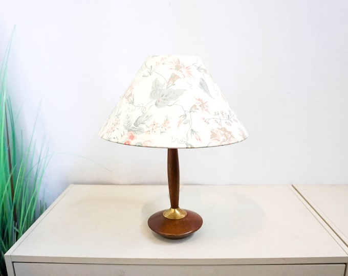 1960s Denmark, Teak Wood Table Lamp, Very Rare Vintage Table Lamp 60s ...