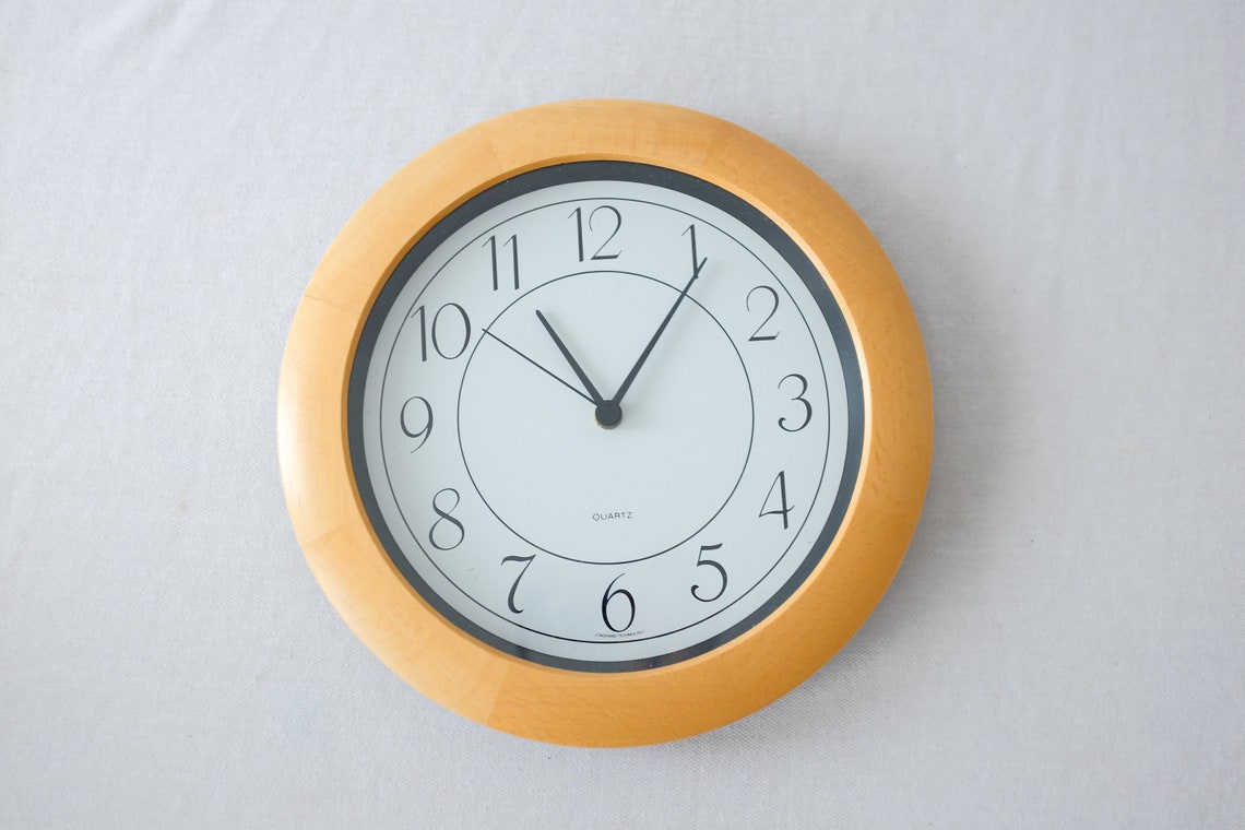 1980s Vintage German Clock With a Timer by Quartz in Wood and - Etsy