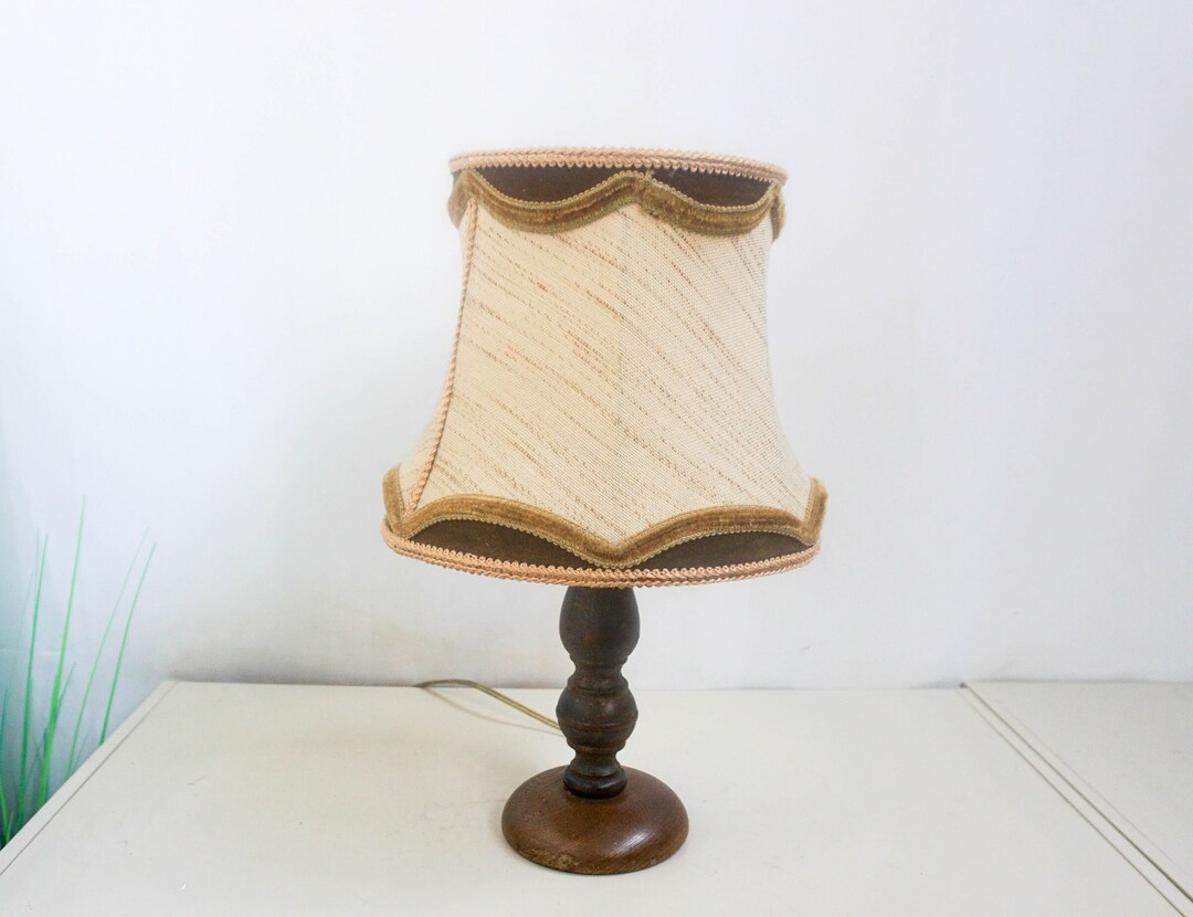 1960s Oak Wood Table Lamp, Very Rare Vintage Table Lamp 60s, Table Lamp ...