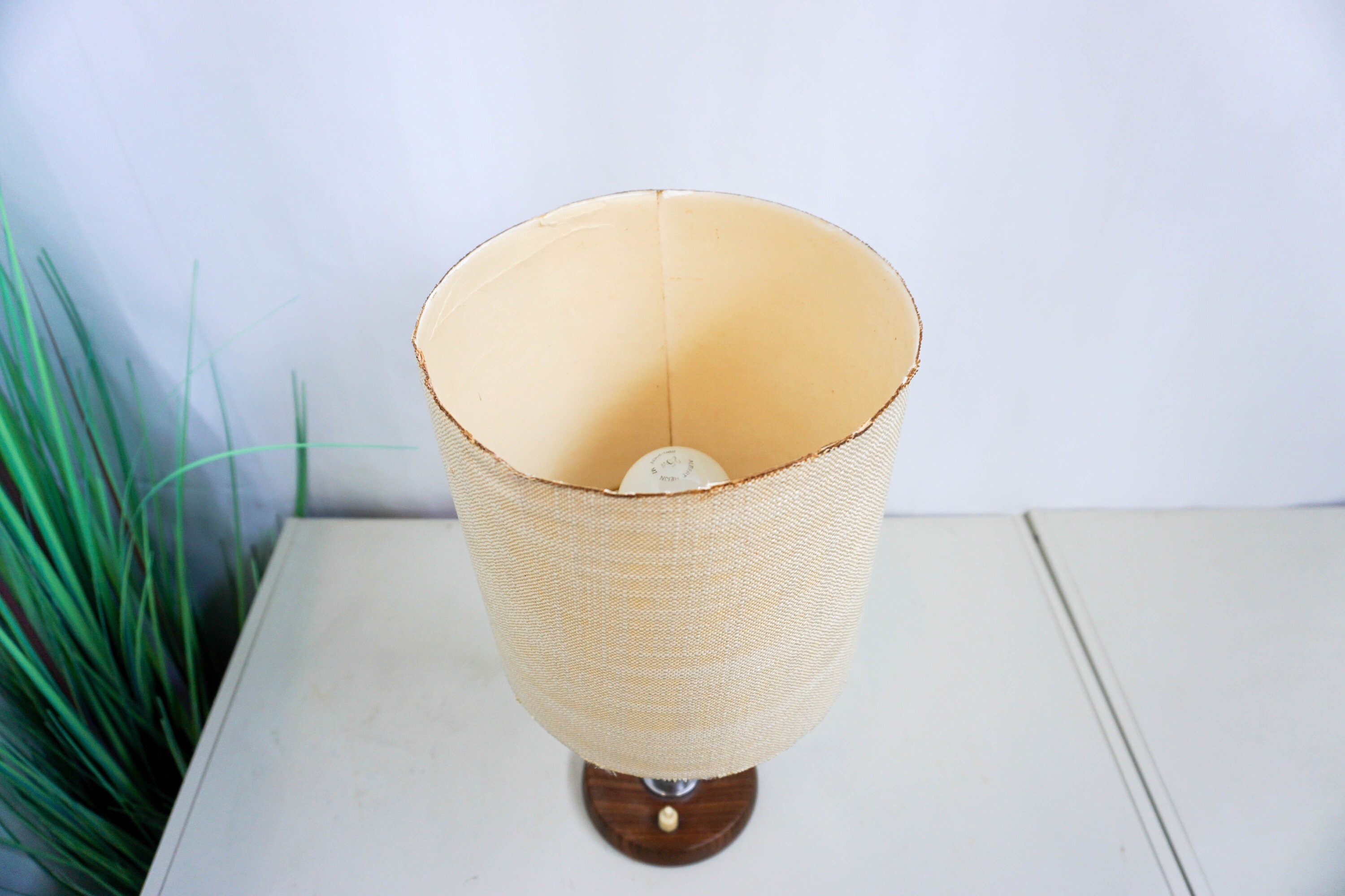 1960s Denmark, Teak Wood Chrome Table Lamp, Very Rare Vintage Table ...
