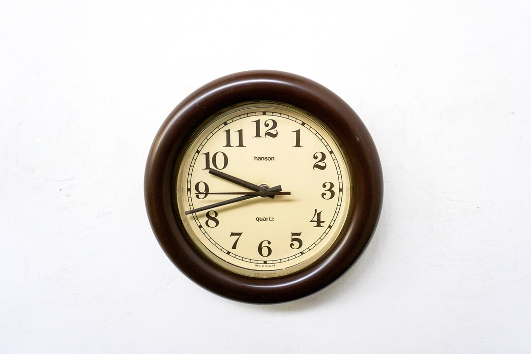 1980s Hanson, Vintage German Clock With a Timer by Quartz in Plastic ...