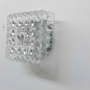 Vintage Mid Century Clear Glass Ceiling Lamp, Glass Globe Wall Lamp ...