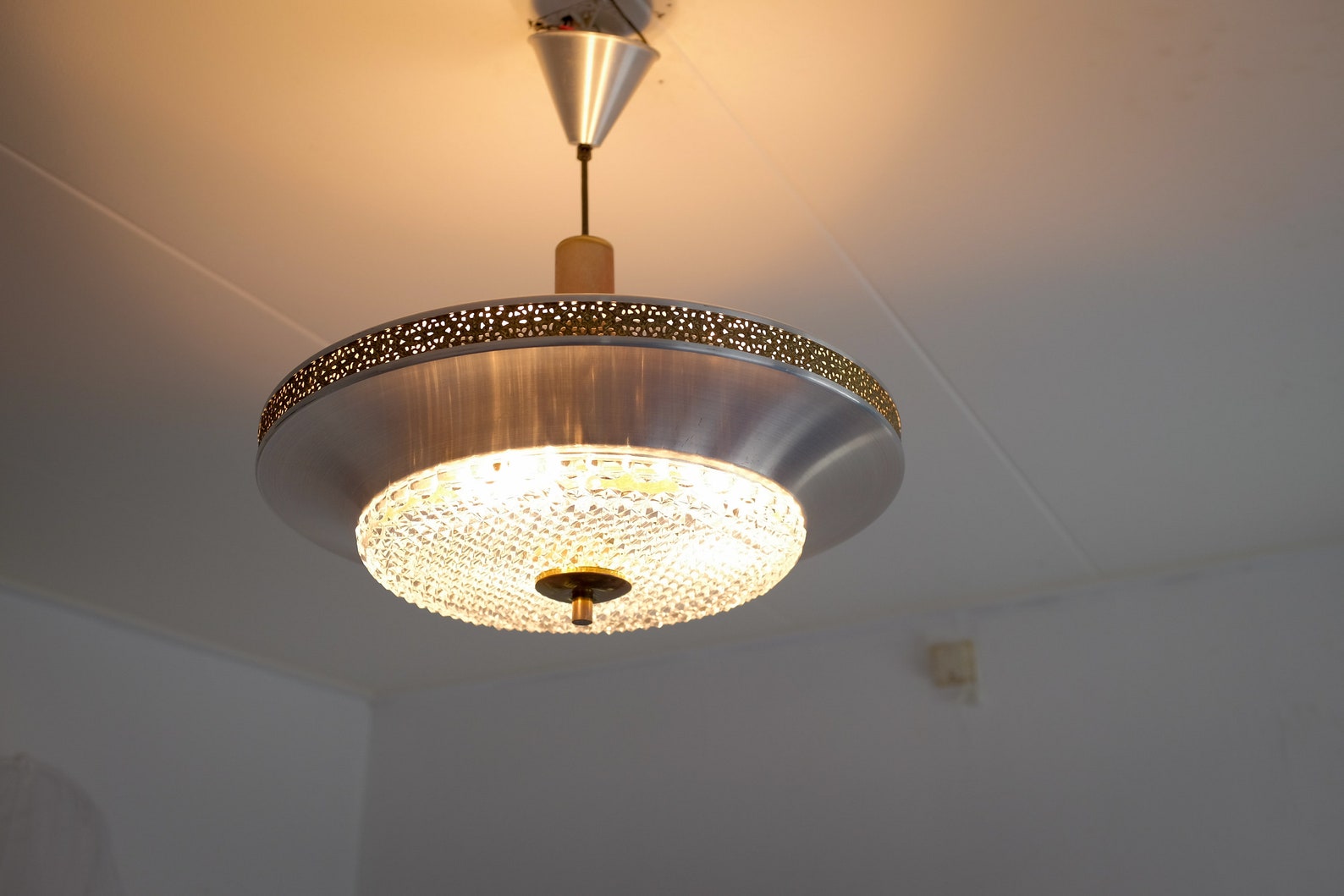 1960s Industrial Design Vintage Pendant Lamp, Space Age ,shape of an U ...