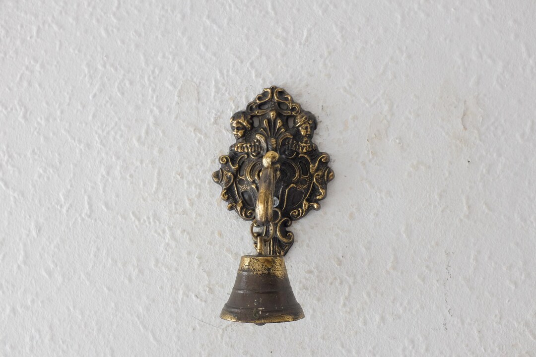 Antique Brass Monastery Bell/door Bell With Angels - Etsy