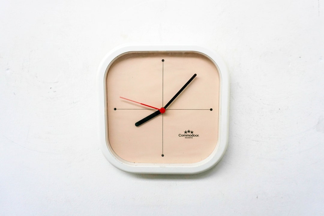 1990s Commodoor, Vintage Japan Clock With a Timer by Quartz in Plastic ...