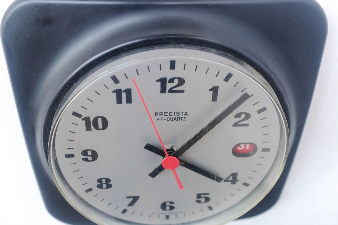 1980s Precista, Vintage German Clock With a Timer by Quartz in Plastic ...