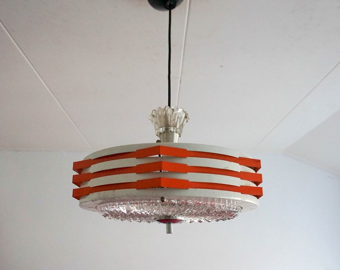 1960s Industrial Design Vintage Pendant Lamp, Space Age, Shape of an U ...