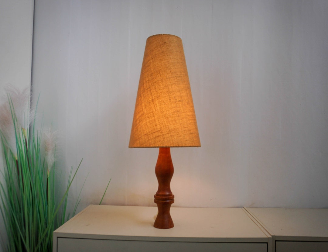 1960s Denmark,teak Wood Floor Lamp, Large Table Lamp, Very Rare Vintage ...