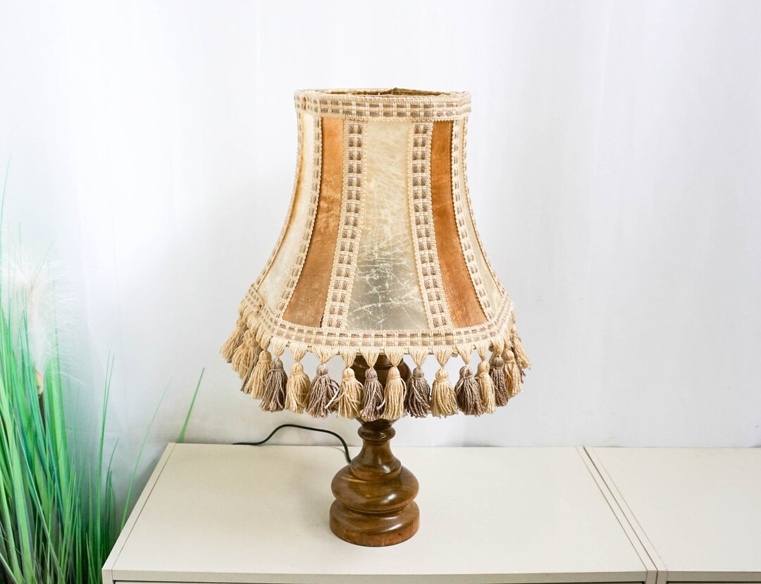 1960s Oak Wood Table Lamp, Very Rare Vintage Table Lamp 60s, Table Lamp ...