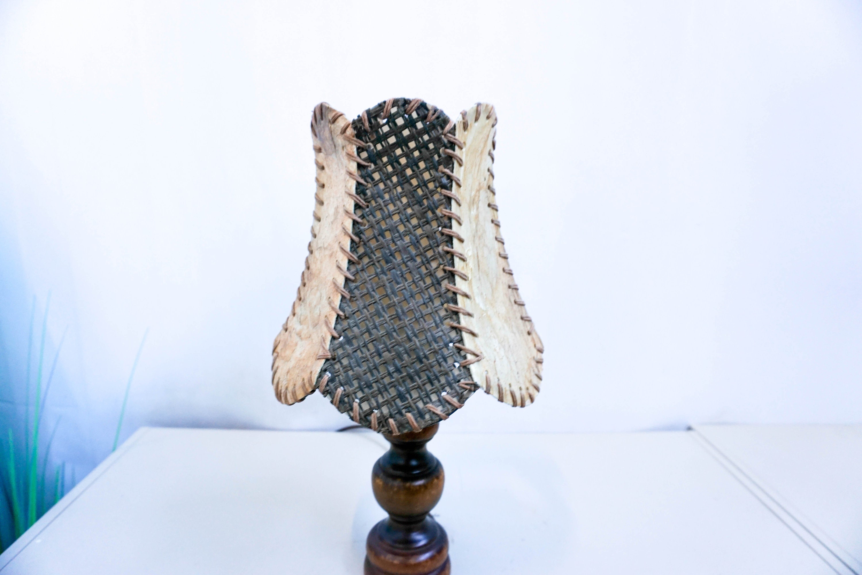 1960s Oak Wood Table Lamp, Vintage Table Lamp 60s, Table Lamp, Dutch ...
