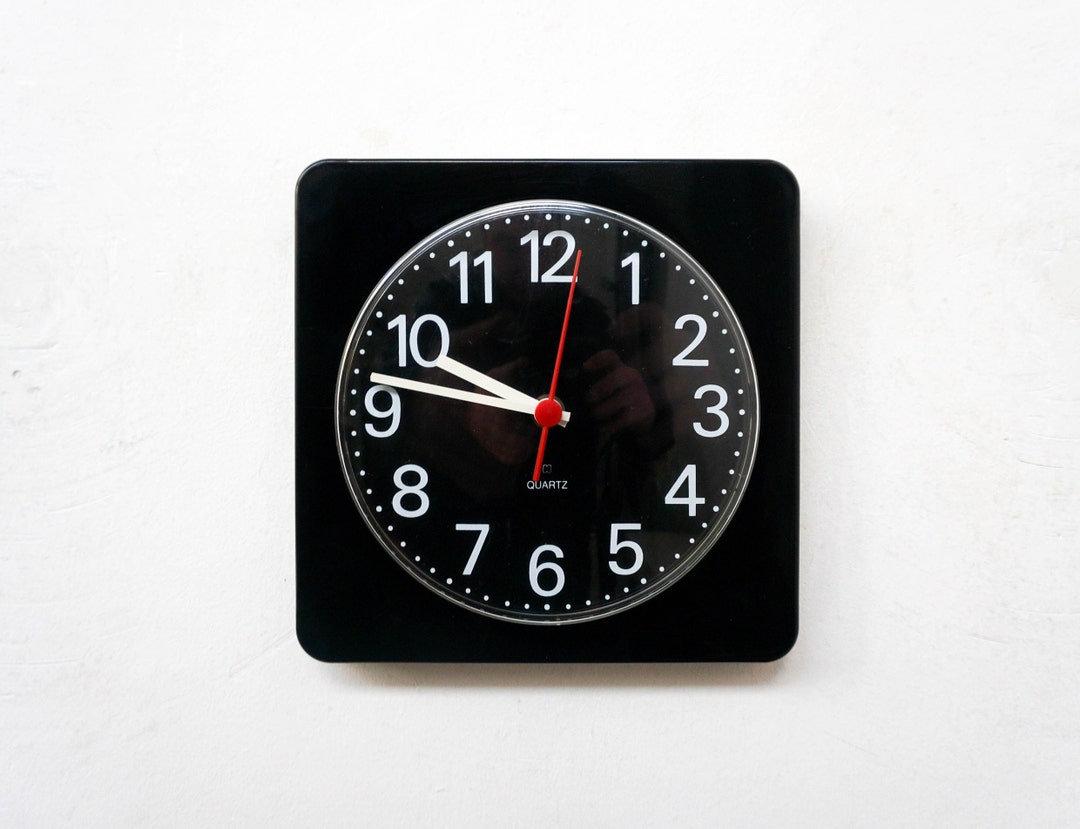 1980s Hema, Vintage German Clock With a Timer by Quartz in Plastic ...