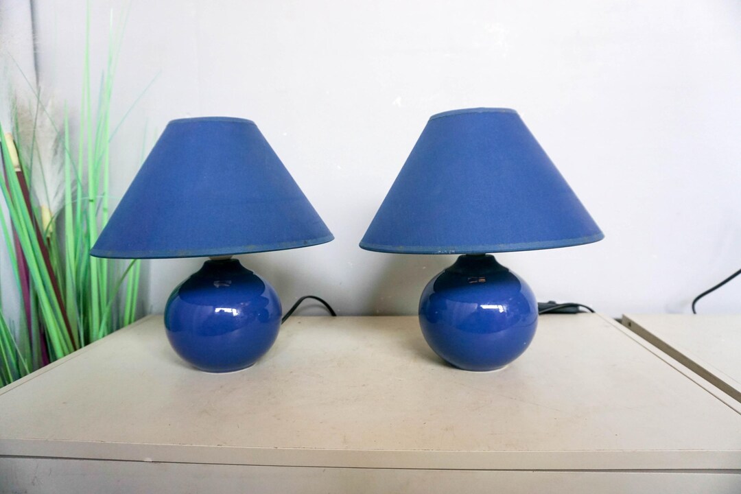 A Set of Vintage 80s Dutch Ceramic Table Lamps, Mid Century Modern ...