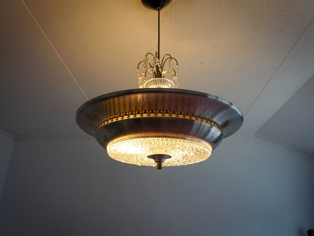 1960s Industrial Design Vintage Pendant Lamp, Space Age ,shape of an U ...