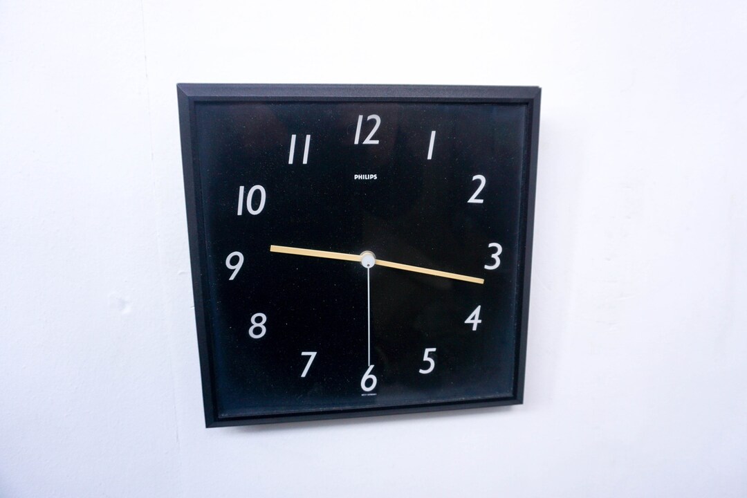 1980s Philips, Vintage German Clock With a Timer by Quartz in Plastic ...