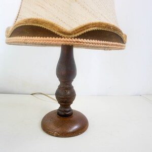 1960s Oak Wood Table Lamp, Very Rare Vintage Table Lamp 60s, Table Lamp ...