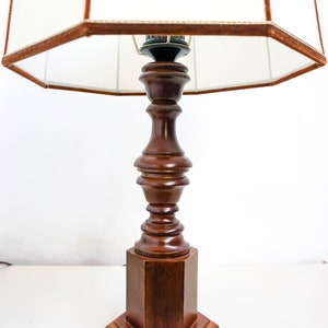 1960s Oak Wood Table Lamp, Very Rare Vintage Table Lamp 60s, Table Lamp ...