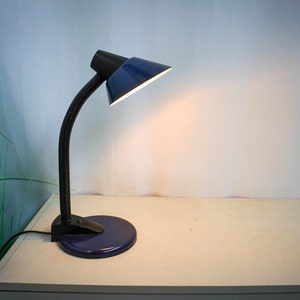 1980s Hema, Vintage Desk Lamp, Dutch Design, Blue, Black, Memphis Style ...