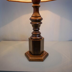 1960s Oak Wood Table Lamp, Very Rare Vintage Table Lamp 60s, Table Lamp ...