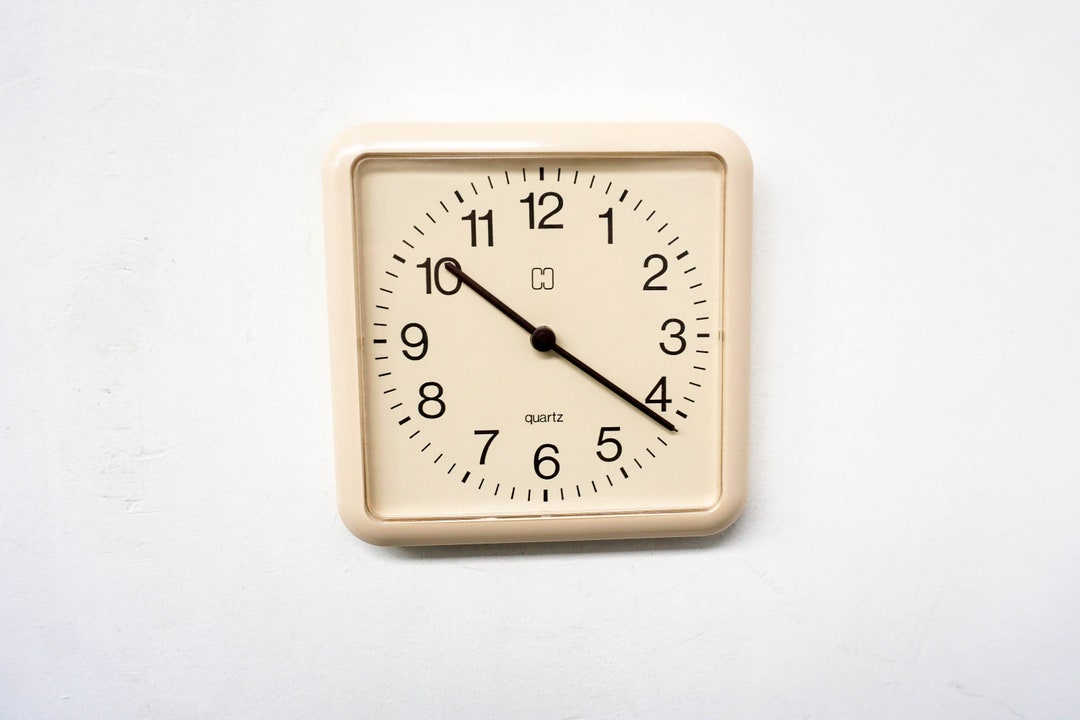 1980s Hema, Vintage German Clock With a Timer by Quartz in Plastic ...