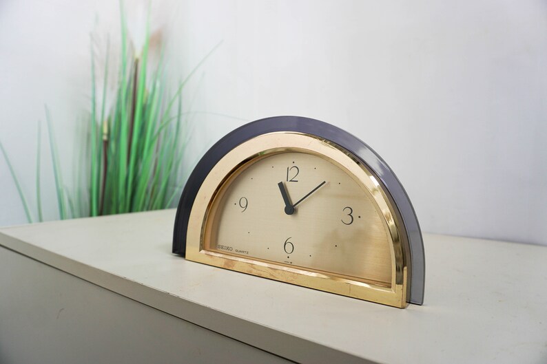 1990s Seiko Mantle Clock Quartz Battery Operated Gold Tone - Etsy