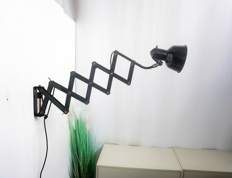 1950s Industrial Bauhaus Scissor Lamp, Harmonica/accordion Lamp, Mid ...