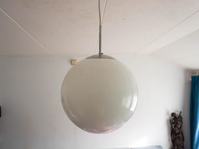 Large Iconic Mid Century Modern Ceiling Lamp, 90s, School Pendant ...