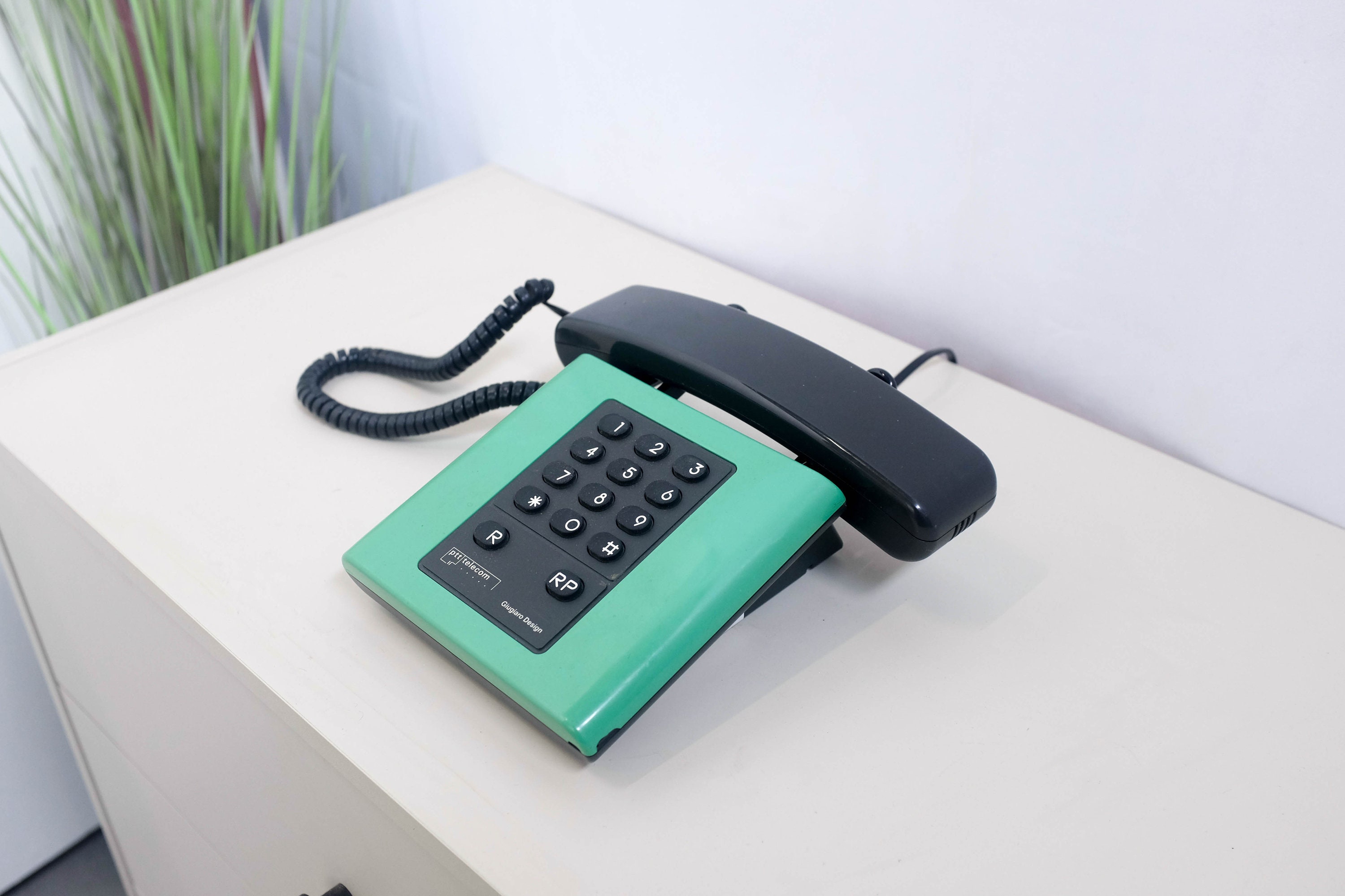 1990s Ptt Telecom Green and Black Italian Design Phone | Etsy