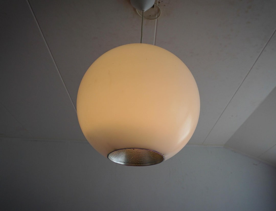 Large Iconic Mid Century Modern Ceiling Lamp, 70s, School Pendant ...