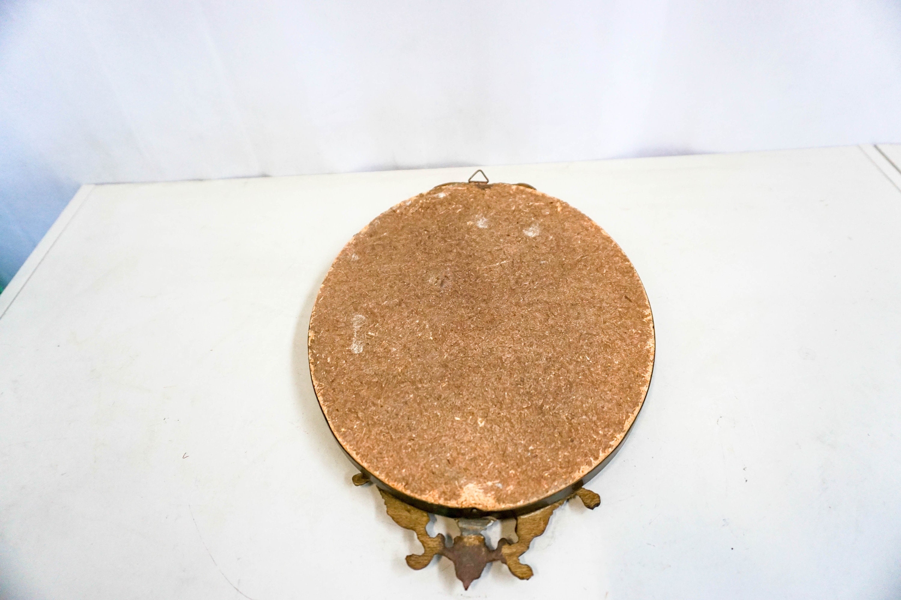 Small Art Nouveau Brass Mirror - Etsy
