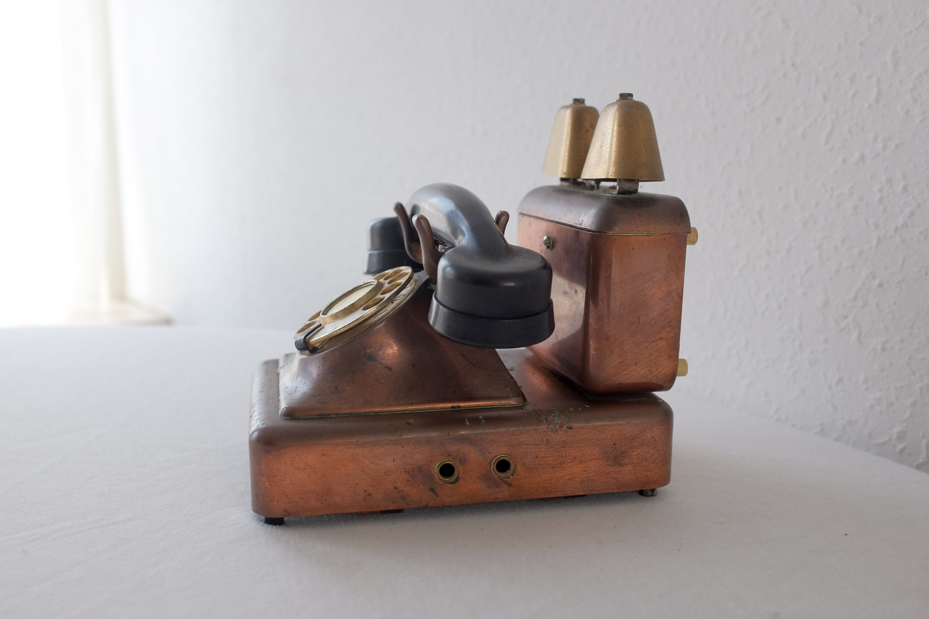 Rare Original Phone 1930s ART DECO Design Copper Table Desk | Etsy