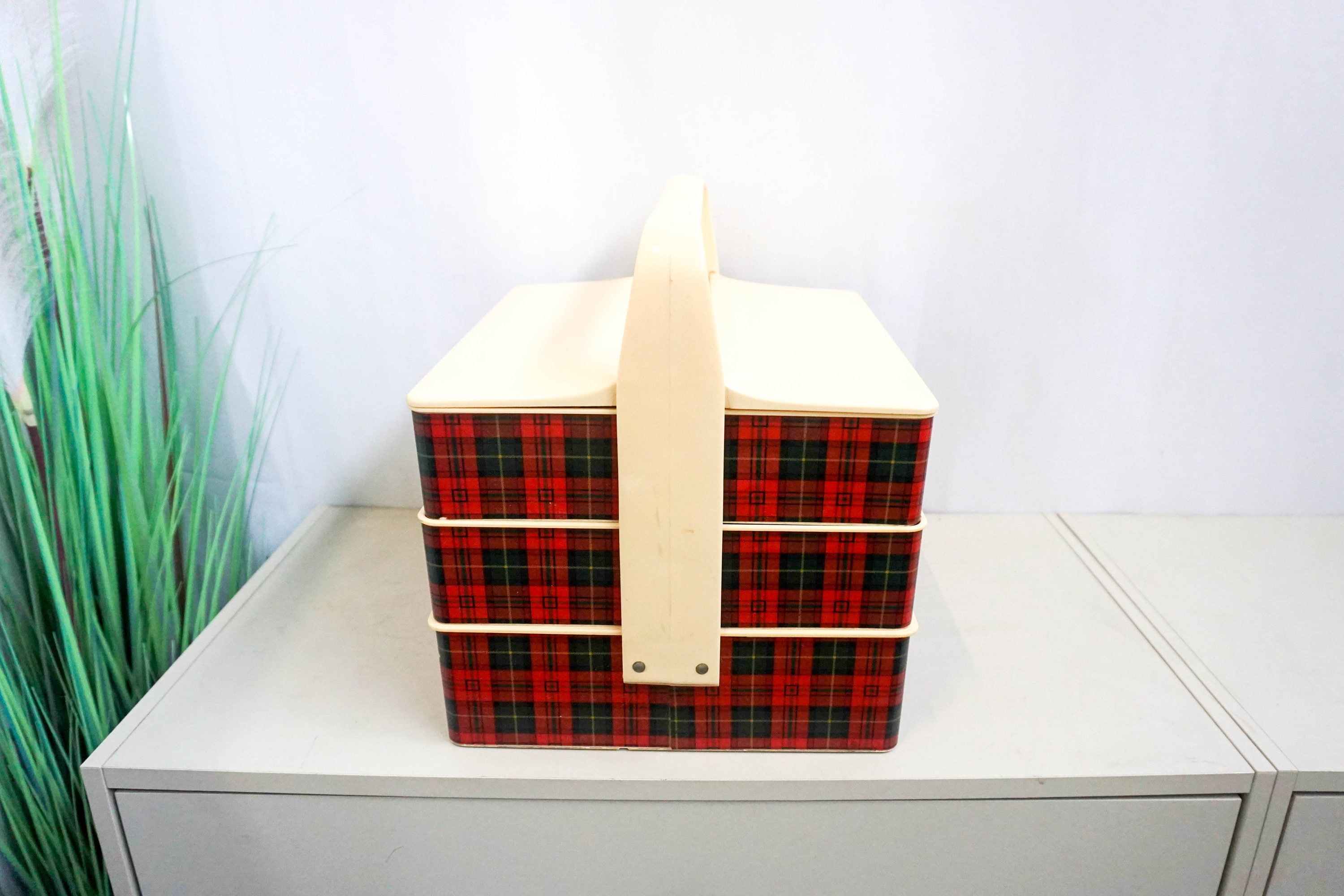 1960s Vintage Plastic Sewing Box, Midcentury Modern, Knitting Box ...