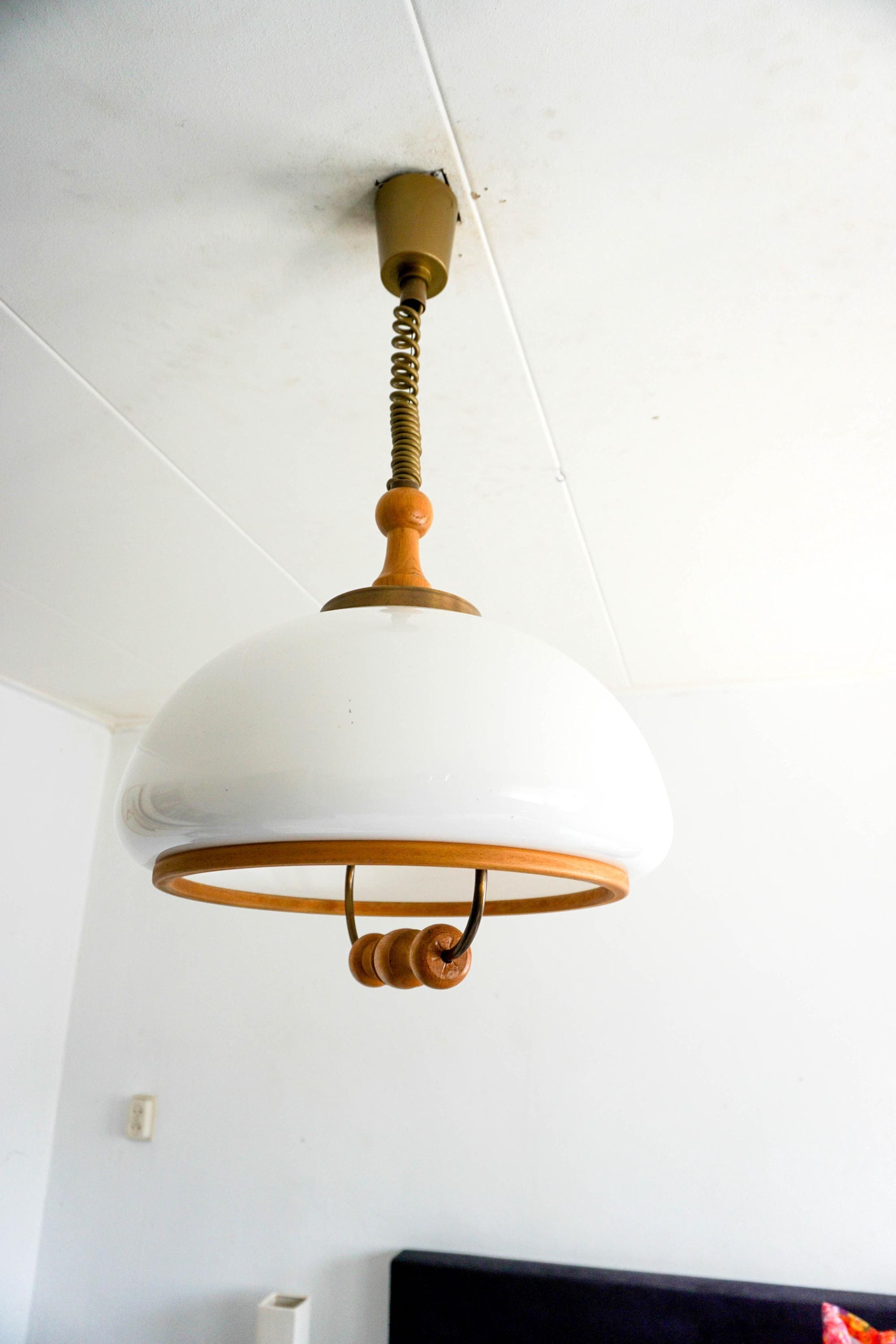 Vintage Dutch Design, Pendant Lamp, Steinhauer, Mushroom Shade, Space ...