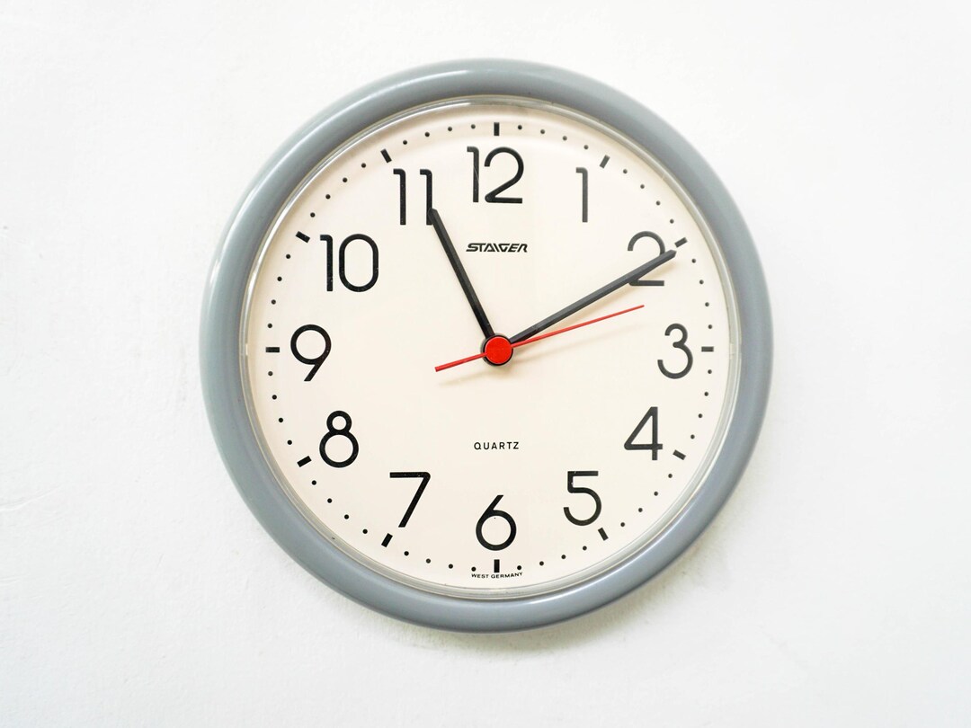 1980s Staiger, Vintage German Clock With a Timer by Quartz in Plastic ...